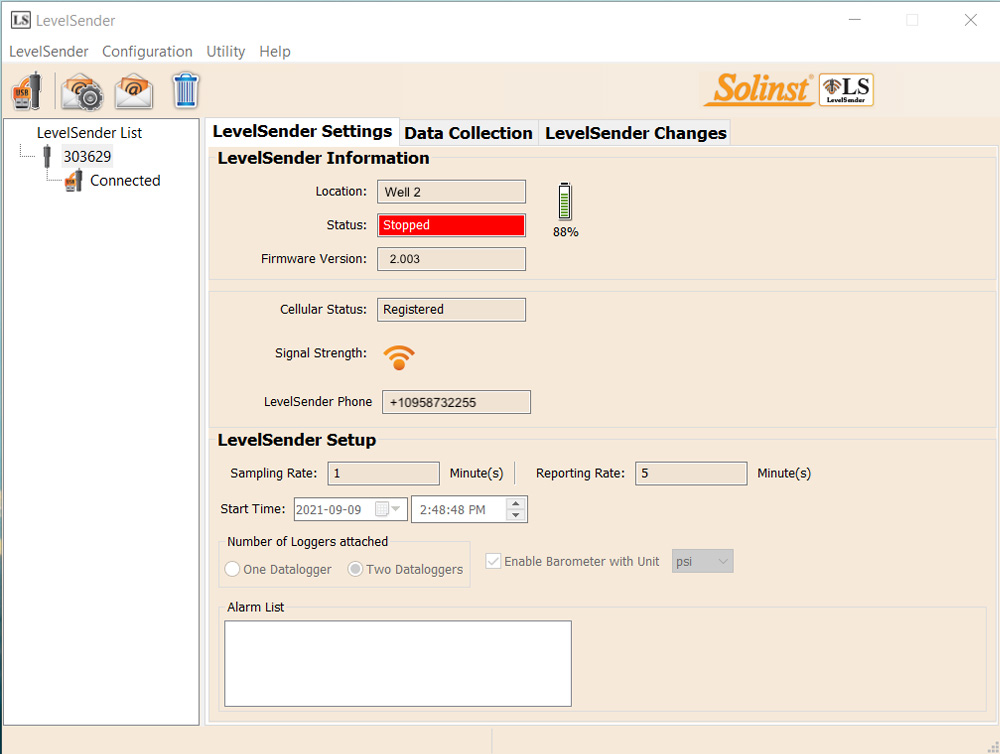 Solinst LevelSender 5: Software-Setup